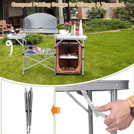 Unleash the Grilling Potential with the Giantex Folding Grill Table: A ...