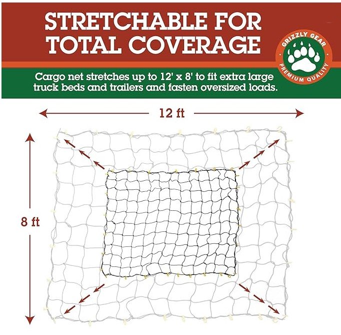 Grizzly Gear Extra Large Bungee Cargo Net Review: Weatherproof Truck ...